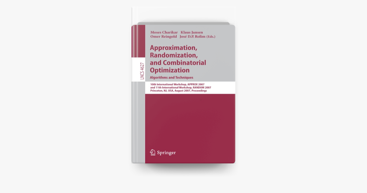 approximation Randomization And Combinatorial