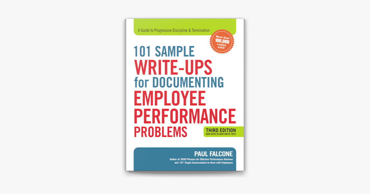 101 Sample Write Ups For Documenting Employee Performance Problems On 101-sample-write-ups-for-documenting-employee-performance-problems-on