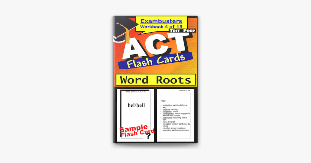 ‎ACT Test Prep Word Roots Review--Exambusters Flash Cards--Workbook 4 ...
