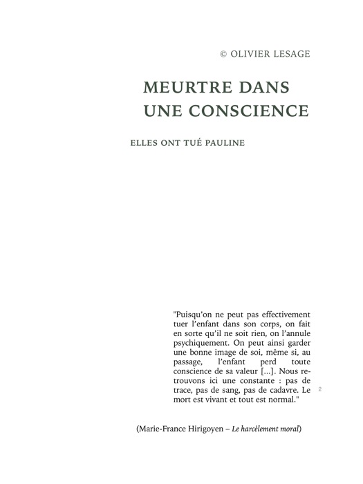 (Download) "Meurtre dans une conscience" by Olivier Lesage # Book PDF ...