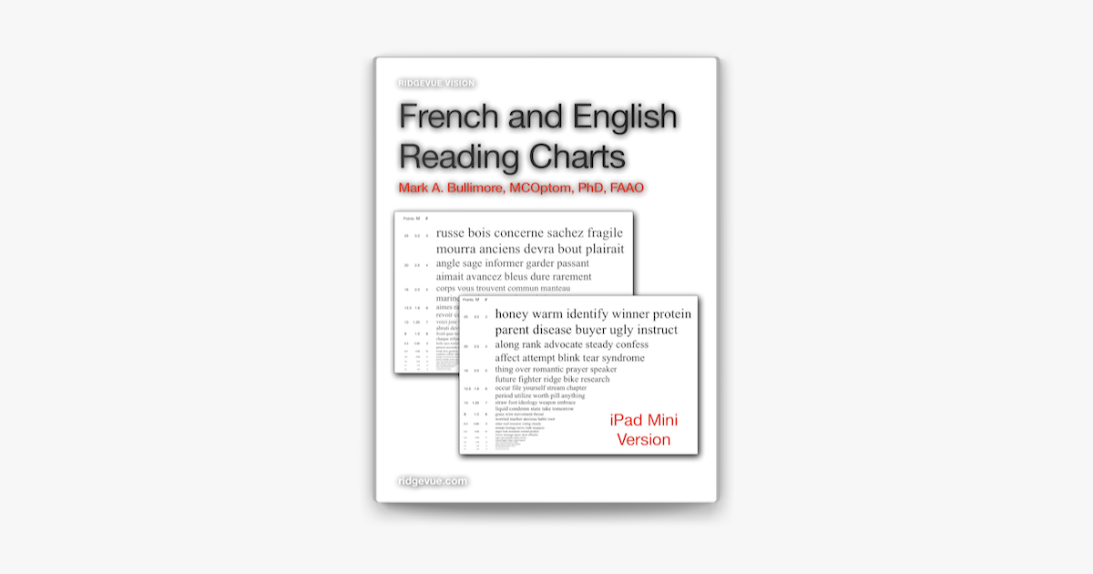 ‎French and English Reading Charts for the iPad Mini on Apple Books