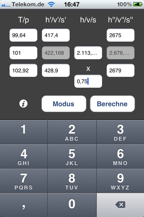 Dampftafel-Interpolation by Buchholz Wengst GbR