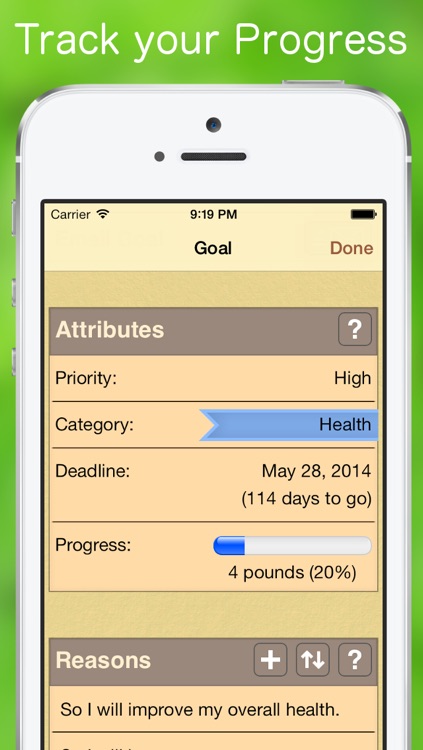 Goal Setting - Aspire Goals by Digital Oddities Pty Ltd