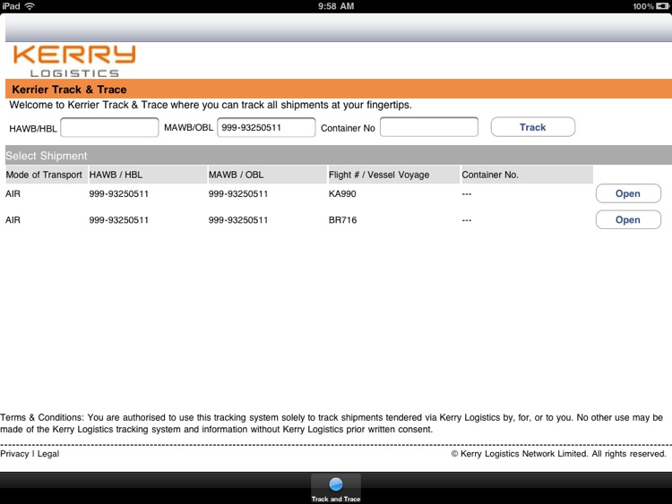 Kerrier Track and Trace by Kerry Logistics