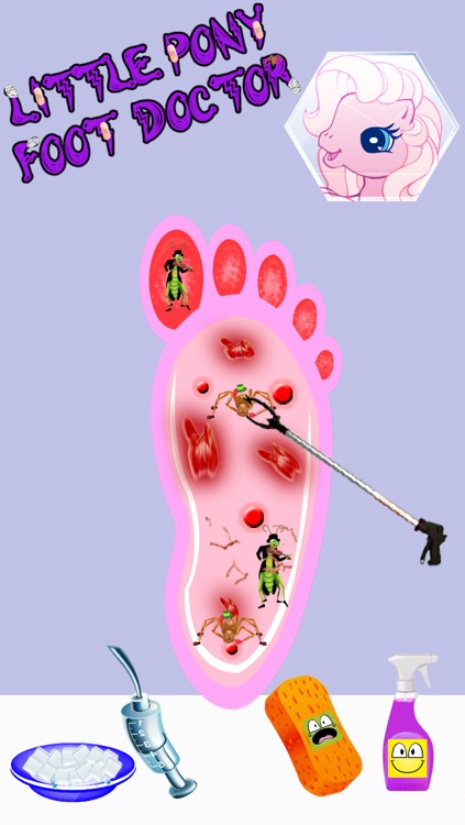 A Little baby pony pet vet Foot(toe) Doctor(dr) & leg nail spa kids ...