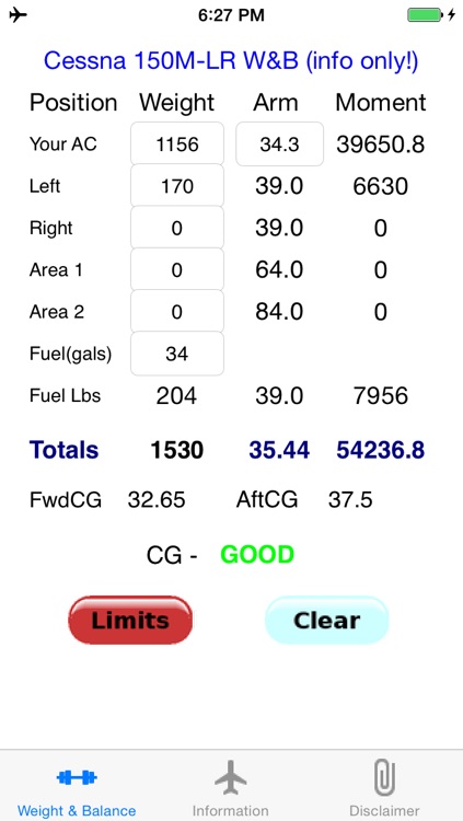 C150M LR Weight and Balance Calculator by Alicia Sikes