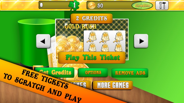 Lucky Irish Pot of Gold Lucky Scratch Card Lotto - Win Las Vegas Maga ...