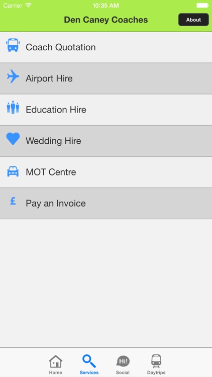 Den Caney Coaches by AppInstitute.co.uk