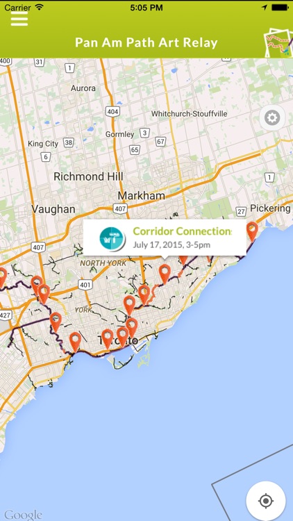Pan Am Path Art Relay by Brisk Synergies
