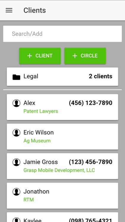 Client Circle by Grasp Mobile Development, LLC
