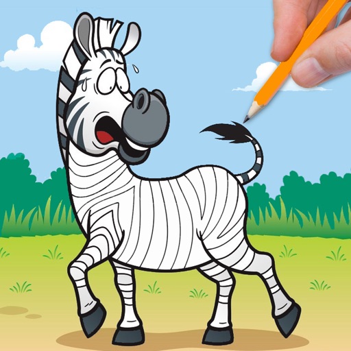 Zebra Coloring Book Game For Kids Version by Mayurachat Tuytemwong