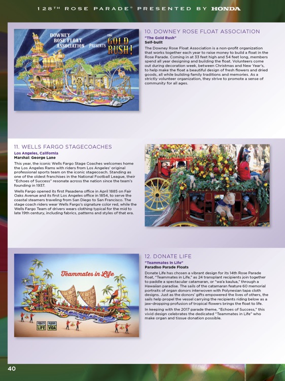 Rose Parade Program by MADISON/GRAHAM COLOR GRAPHICS, INC.