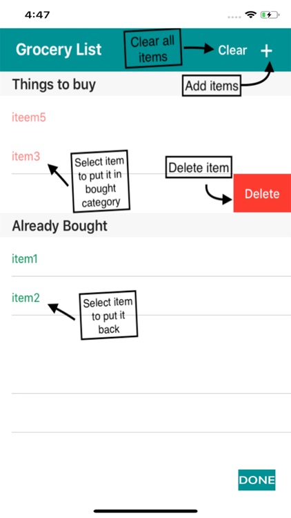 Grocery reminder app by 3Hunter