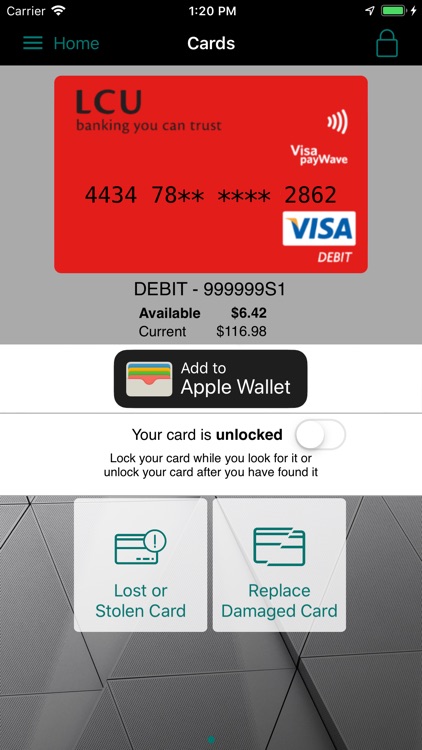 LCU - Banking App by Laboratories Credit Union