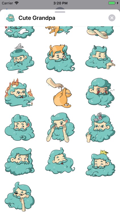 Cute Grandpa Sticker Pack by Pavel Yaumenchyk