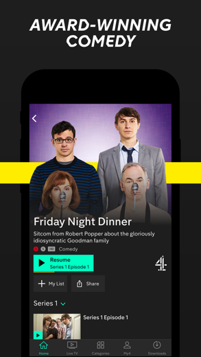 All 4 – Watch Live & On Demand for iPhone - APP DOWNLOAD