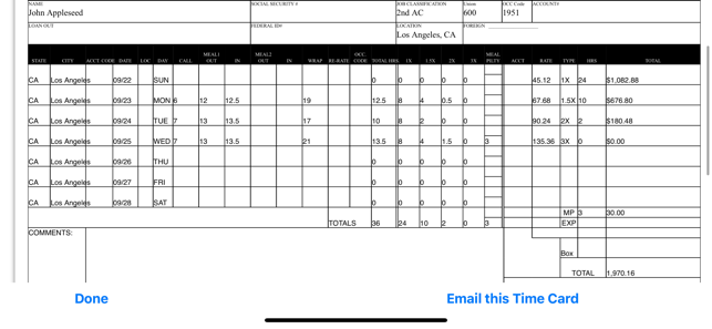 ‎App Store에서 제공하는 Department Time Card