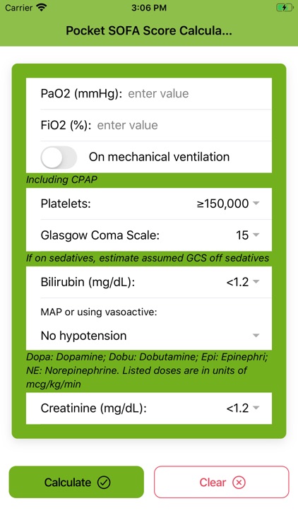 SOFA Score Calculator Pro by Putu Angga Risky Raharja