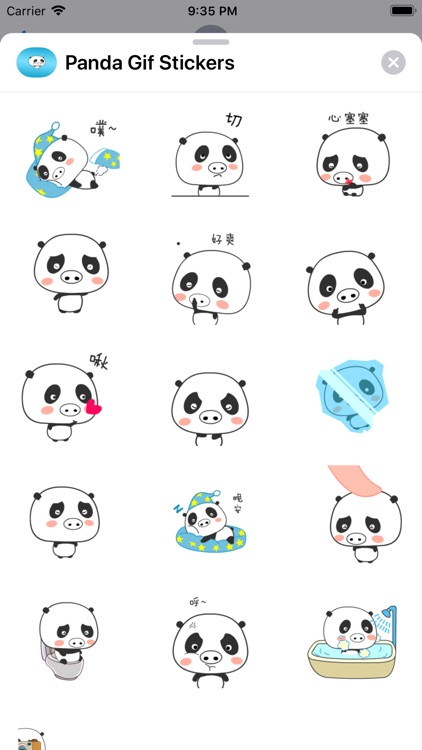 Panda Gif Stickers by Lieu Lam