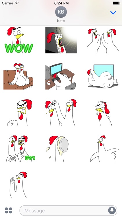 Chicken Bro 12 Sticker Pack by Tien-jung Huang