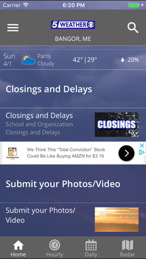 WABI TV5 Weather App for iPhone - APP DOWNLOAD