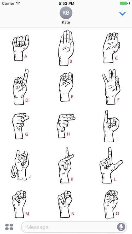 Sign Language Alphabet Stickers by Francesco Paradiso