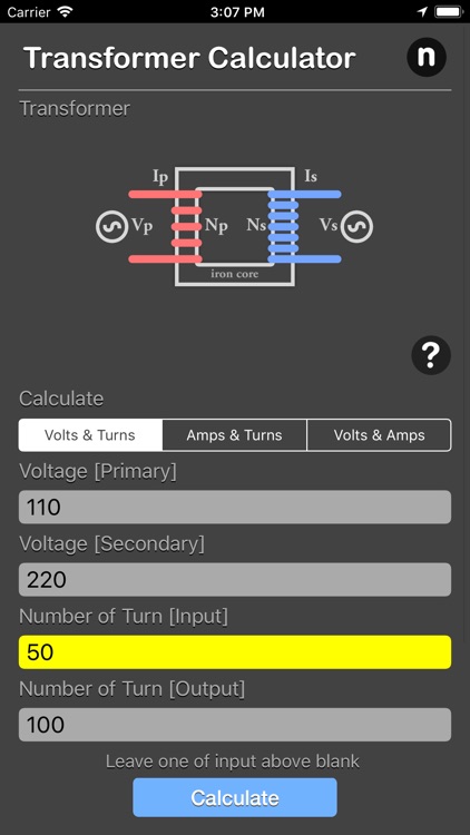 Transformer Calculator Plus by Nitrio