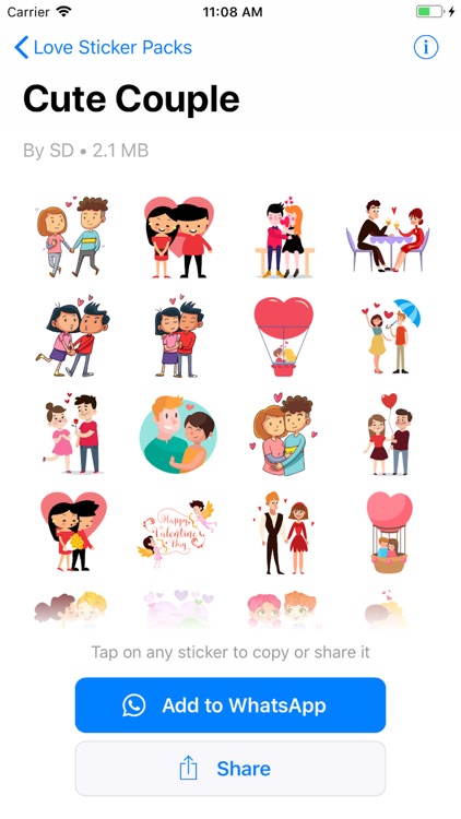 Love Stickers For Whatsup by Shraddha Dungrani