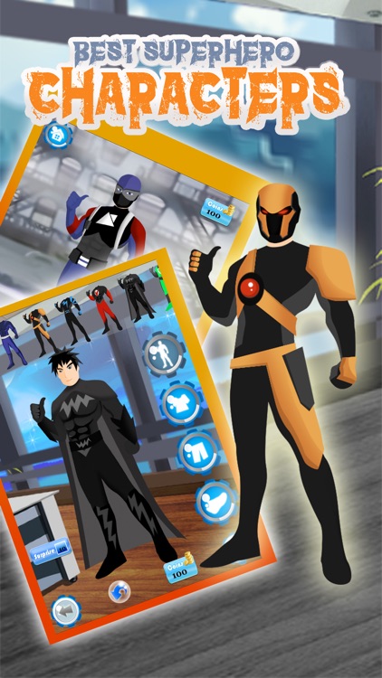 Create a character superhero games for captain man by Khwunvadee Intapura