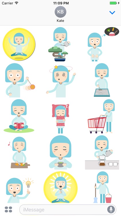 Zen Girl Stickers by StoneAge