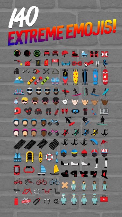 EXTREMOJI - Extreme Sports Emoji Keyboard by Guy L Robinson