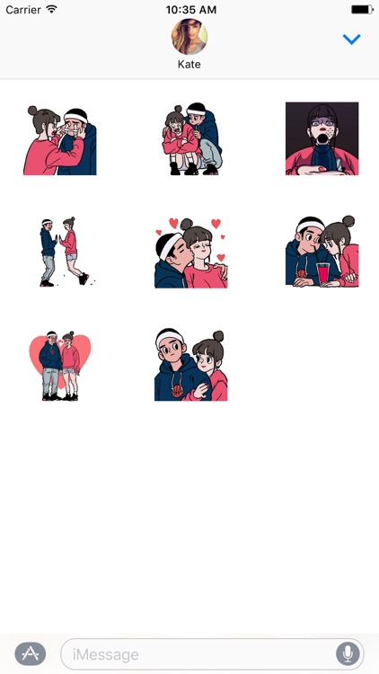 Romantic Valentine Stickers for Couples Animated by Hiep Nguyen Van