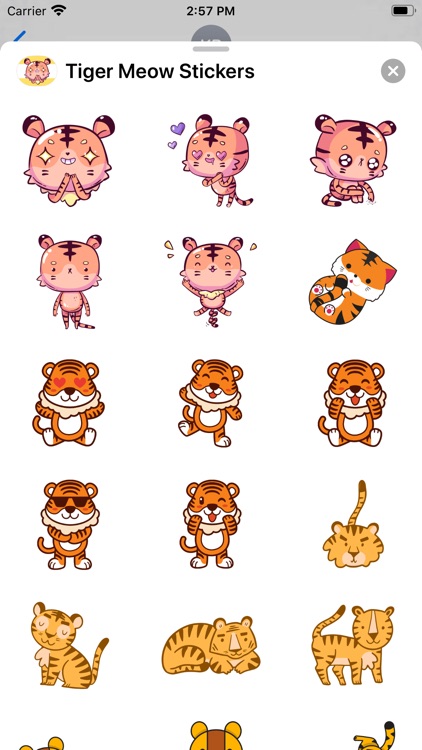 Tiger Meow Stickers by Kai Huei Leow
