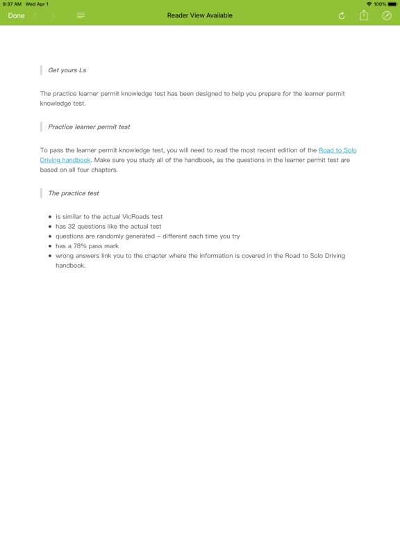 Learner Permit - VicRoads Lite | Apps | 148Apps