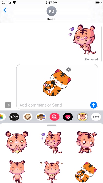 Tiger Meow Stickers by Kai Huei Leow