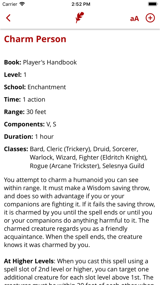 D D 5e Spell List Form Fillable - Printable Forms Free Online