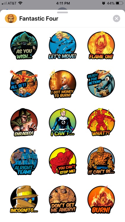 Fantastic Four Stickers by Marvel Entertainment
