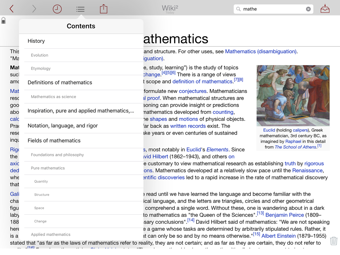 Wiki² - Wikipedia for iPad - iPad app - AppWereld