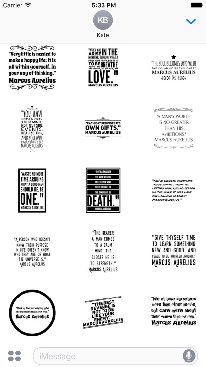 Stoic Quote Stickers - Marcus Aurelius by Miklos Kekkoi