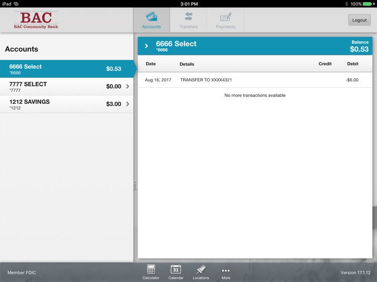 BAC Personal Mobile for iPad by BAC Community Bank