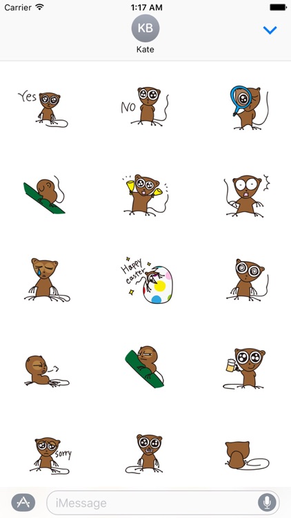 Cute and Shy Tarsier Sticker by Nguyen Hoang