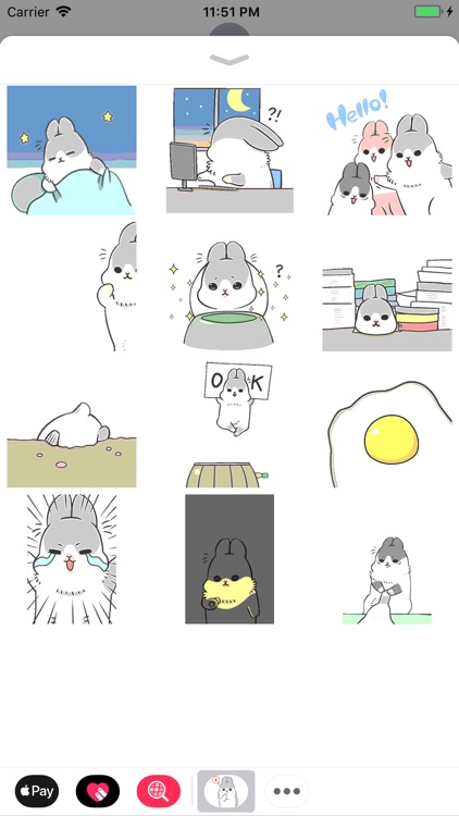 Animated Bunny Stickers by KIM KON KET