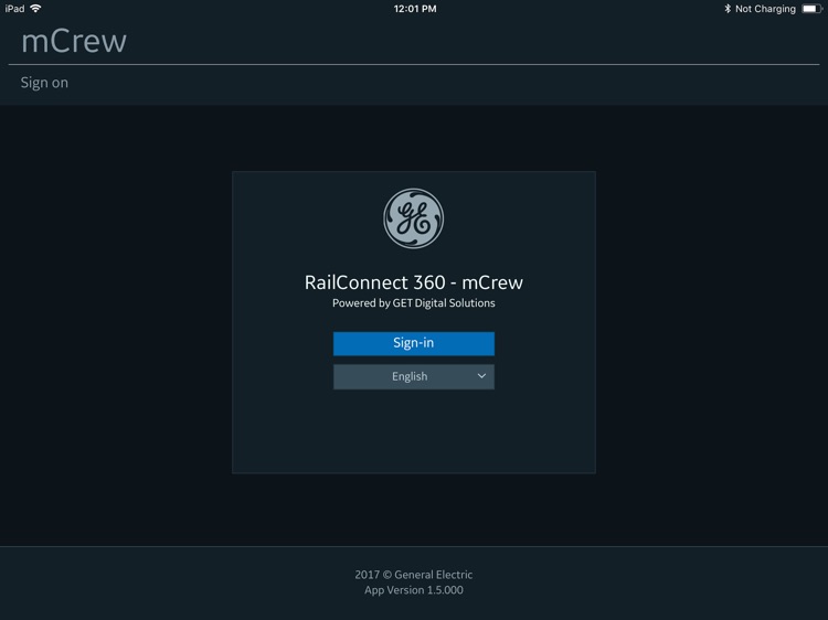 RailConnect 360 – mCrew by General Electric Company