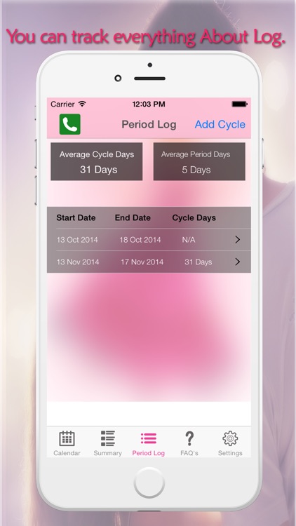 Period Logs Diary Lite - Period Tracker, Menstrual Calendar & Ovulation ...