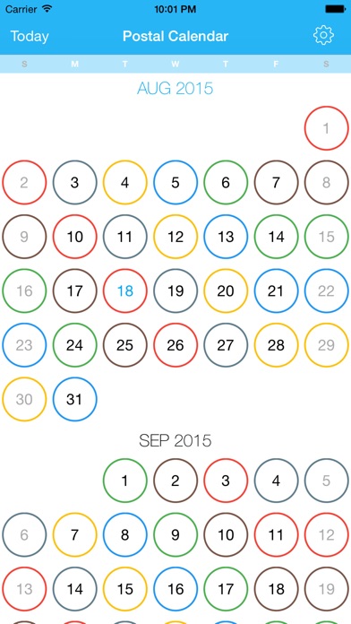 Postal Calendar - AppRecs