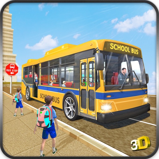 Schoolbus Coach Simulator 3D - City school bus driving duty to Pick ...