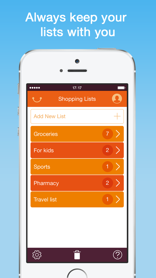 Organizy Shopping List Grocery List Screenshot