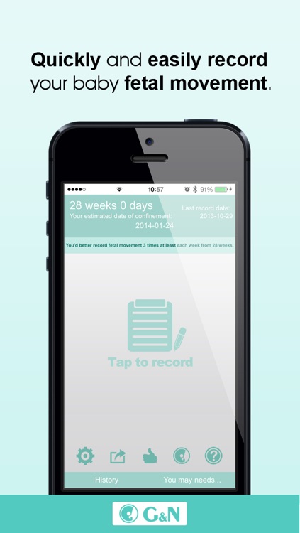 Fetal movement Monitor + Baby kick count - kicks tracker by Xiao Hu Feng