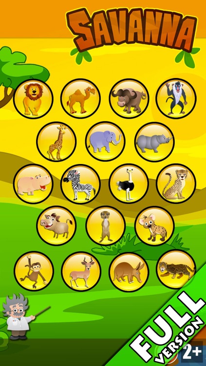 Savanna - Puzzles of Animals for Coloring - Painting Games for Kids ...