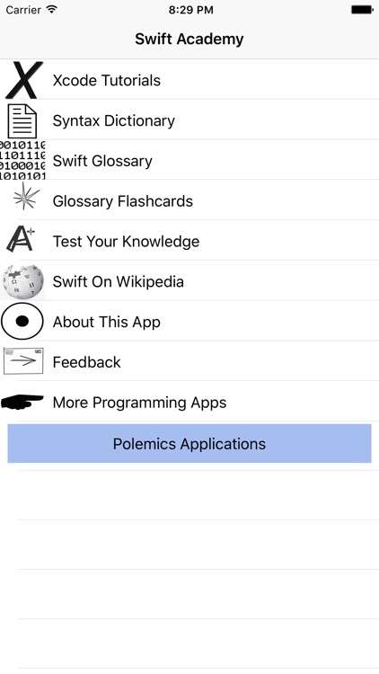 Swift Academy, Tutorials and Flashcards by Polemics Applications LLC